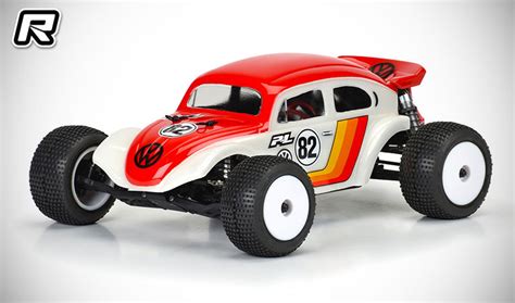 Red Rc Pro Line Mini T 20 Vw Baja Bug Body