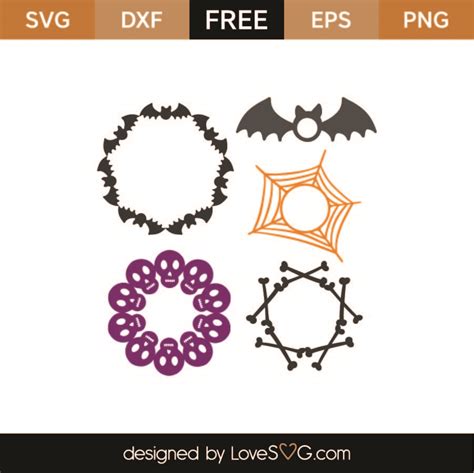 Halloween Elements Monogram Frames Svg Cut Files Svg Lovesvg