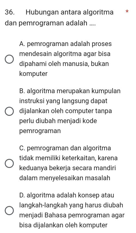 36 Hubungan Antara Algoritma Dan Pemrograman StudyX