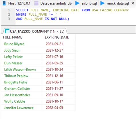 Mariadb Select Where Not Empty