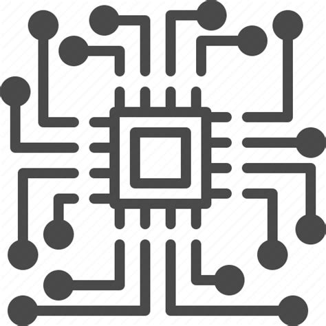 Computer Central Processing Process Machine Chip Circuit Icon Download On Iconfinder