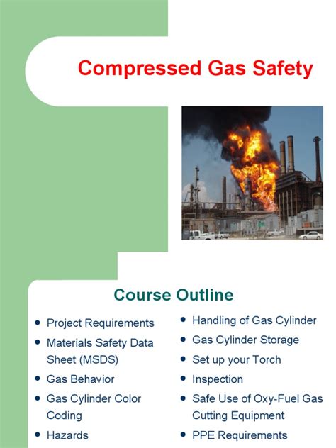 Compressed Gas Safety Hse Presentation Hse Formats Download Free Pdf