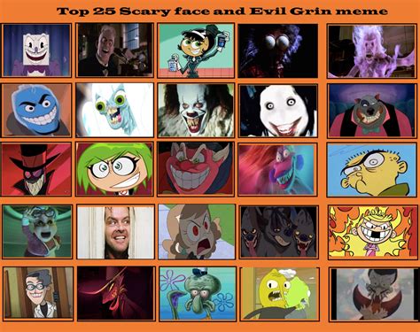 My Top 25 Scary Faces And Evil Grins In Media By Toongirl18 On Deviantart