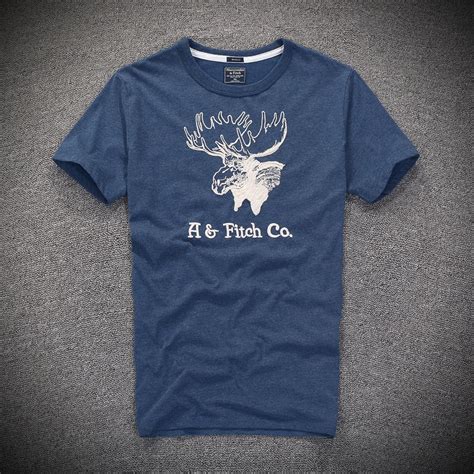 Abercrombie Fitch美國af短袖t恤男純棉新款小鹿素色印花體恤圓領 蝦皮購物