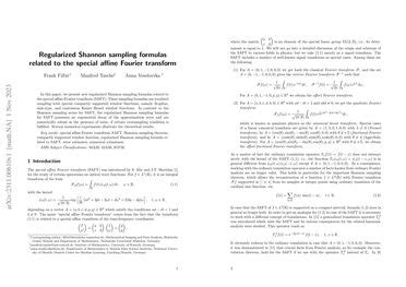 Regularized Shannon Sampling Formulas Related To The Special Affine