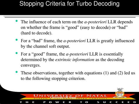 Ppt Stopping Criteria For Turbo Decoding And Turbo Codes For Burst