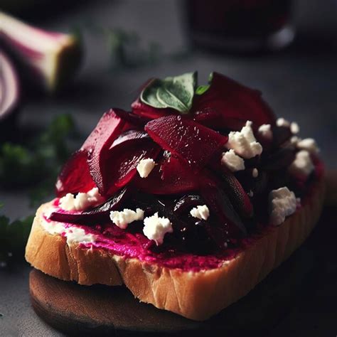 Premium AI Image Beetroot And Feta Toast