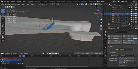 Making A Waterfall Mantaflow Fluid Simulation Unable To Add A Collision Object R Blenderhelp