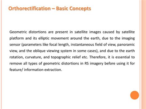ppt orthorectification using erdas imagine powerpoint presentation