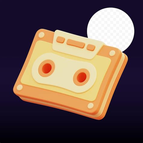 Premium Psd Cassete 3d Illustration