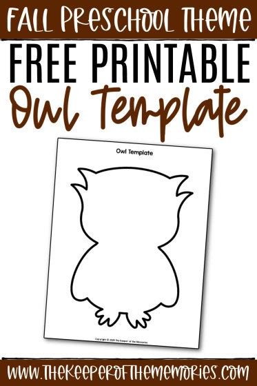 Free Printable Owl Template The Keeper Of The Memories