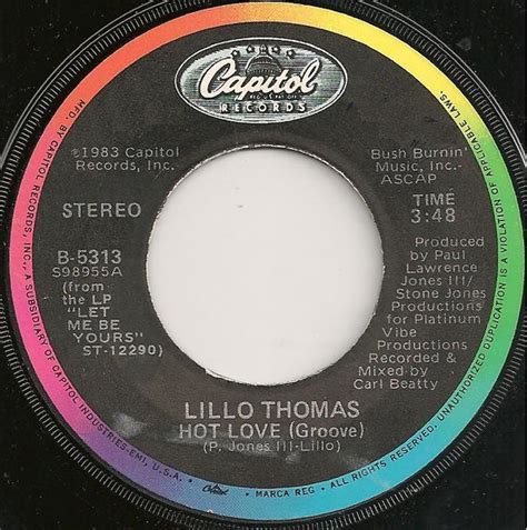 Lillo Thomas Hot Love 1983 Vinyl Discogs