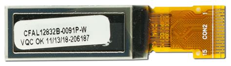White 128x32 Small Graphic OLED Display From Crystalfontz