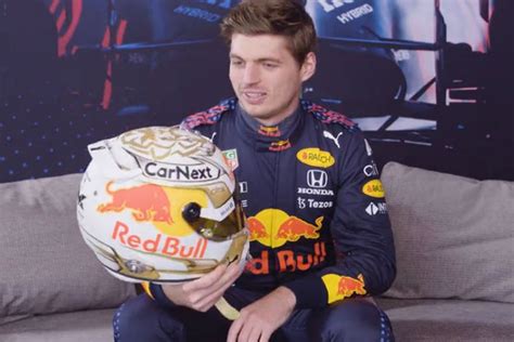 F1 World Champion Max Verstappen Reveals New Gold Helmet Design For