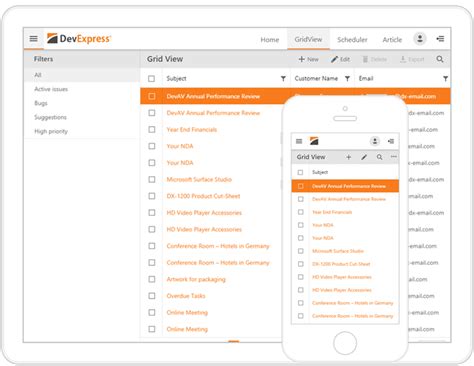Asp Net Webforms Mvc Responsive Web Application Template Devexpress
