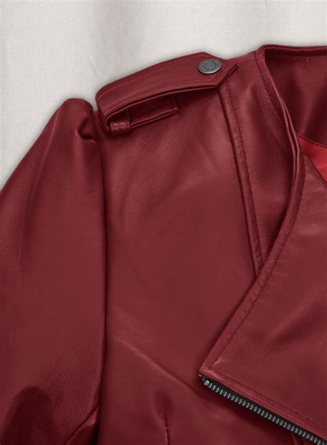 Cherry Red Leather Jacket 295 Leathercult Genuine Custom Leather