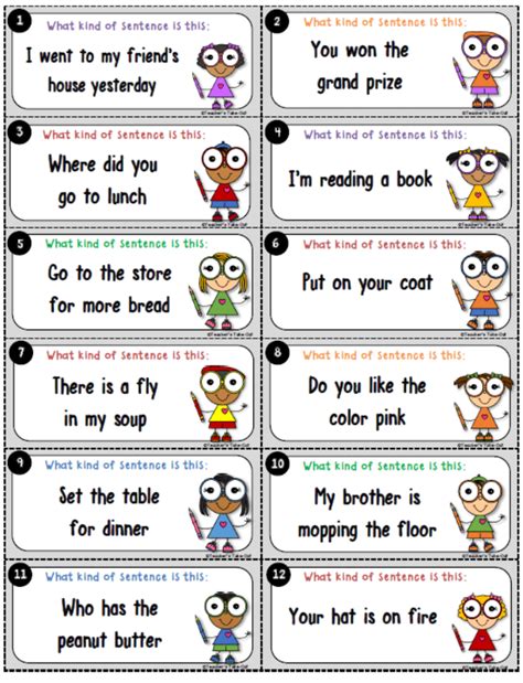 command and exclamation worksheets