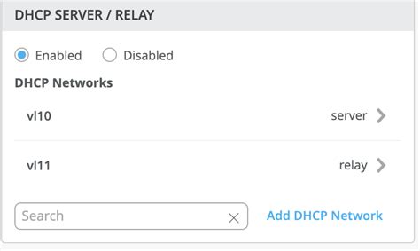 Dhcp Serverrelay Configuration For Managed Switch Mist
