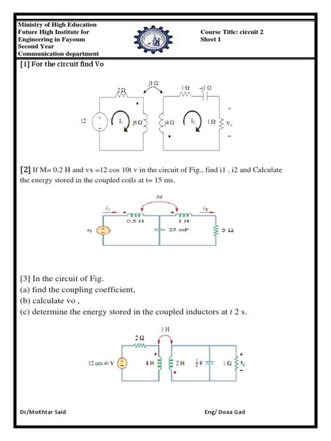 Sheet 1 Circuit 2 Pdf