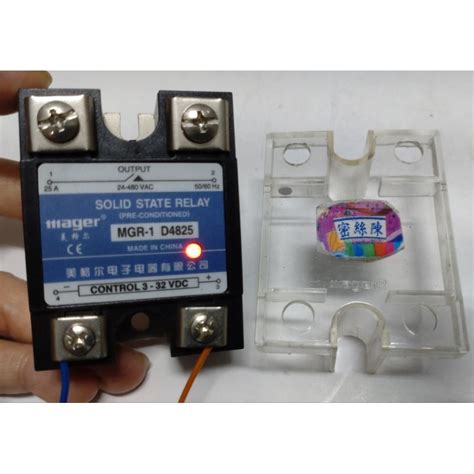 🌞二手現貨保固 美格爾ssr固態繼電器mgr 1 D4825 出24 480vac 25a 入3~32vdc直流控交流 蝦皮購物