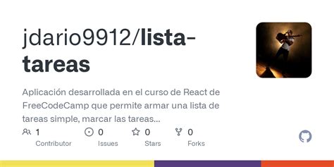 GitHub jdario9912 lista tareas Aplicación desarrollada en el curso