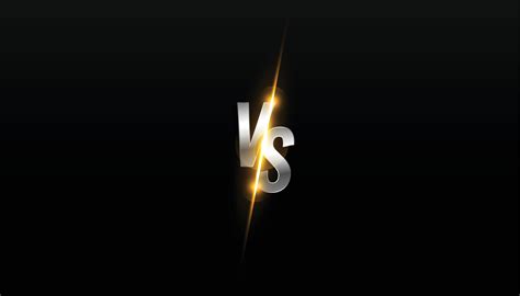 versus vs pantalla bandera con ligero efecto para batalla o comparación