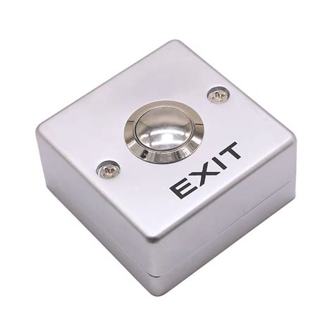 Metal Stainless Touch Door Exit Push Button Switch Exit Button With Led Indicator
