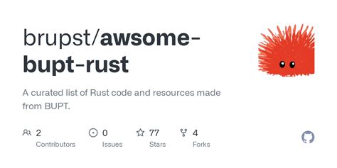 GitHub Brupst Awsome Bupt Rust A Curated List Of Rust Code And