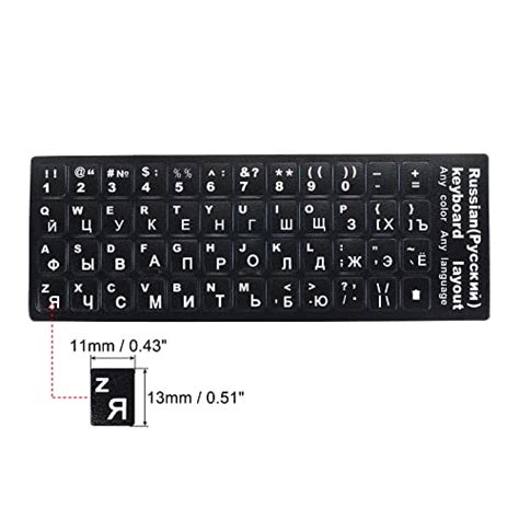 Patikil Russian Keyboard Layout Stickers Pack Universal Keyboard
