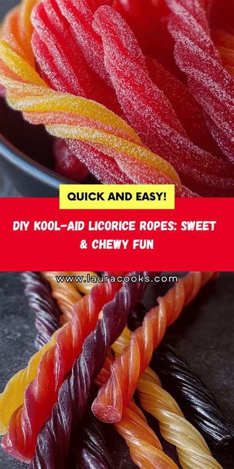 Homemade Kool Aid Licorice Ropes Diy Fruity Candy Recipe