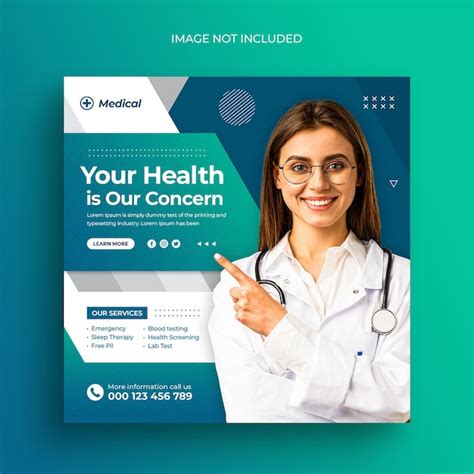 Premium PSD Medical Health Social Media Post Web Banner Flyer And