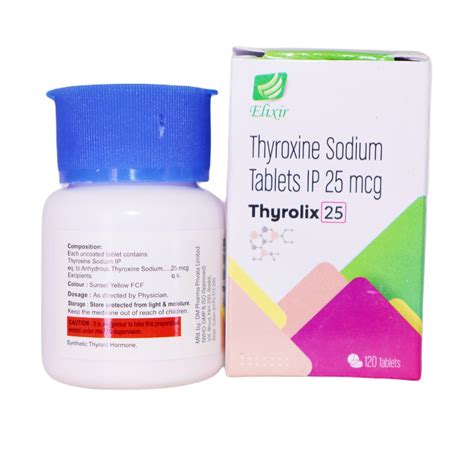 Thyrolix 25 Thyroxine Sodium 25 Mcg Nirman Bio Pharma