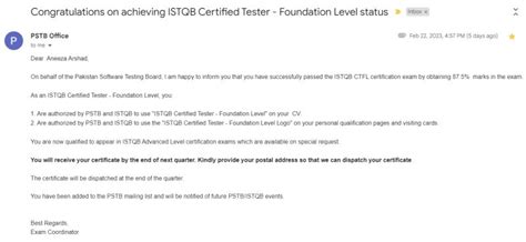 Aneeza Arshad On Linkedin Ctfl Istqb Istqbcertified Sqa Pstb Certified Softwaretesting