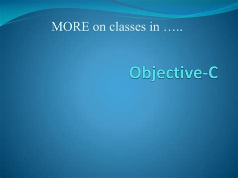 Ppt Objective C Powerpoint Presentation Free Download Id4673652
