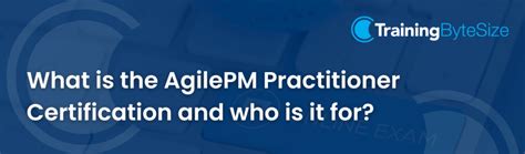 What Is The Agilepm Practitioner Certification Training Bytesize