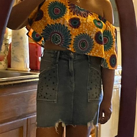 Kente Off Shoulder Top Ankara Off Shoulder Top African Print Off