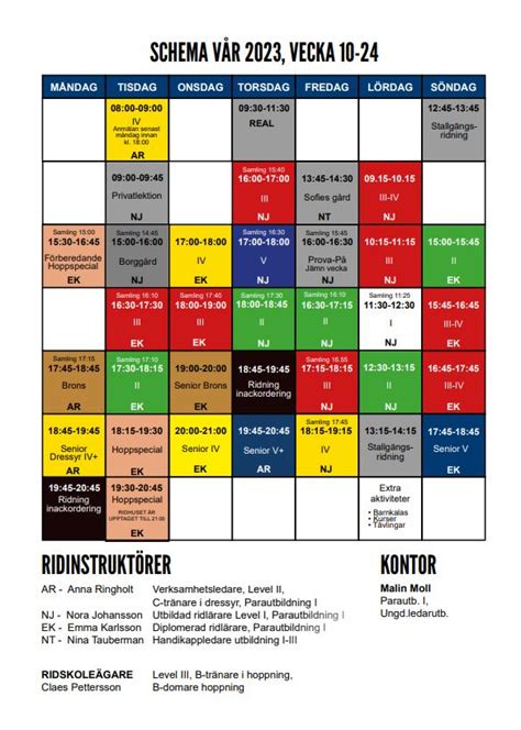 Ridschema Åby Ridcenter • Ridskola • Ridklubb • RidlÄger
