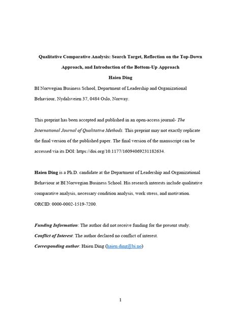 qualitative comparative analysis search target reflection on the top