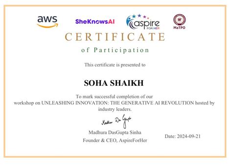 Soha Shaikh On Linkedin Generativeai Airevolution Innovation Aws