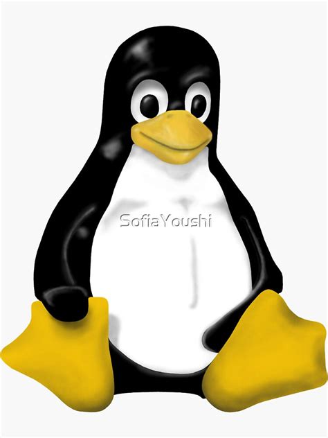Linux Tux The Penguin Kontra Sit Sticker For Sale By Sofiayoushi Redbubble