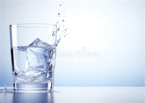 A Refreshing Glass Of Water With Ice Cubes Stock Illustration