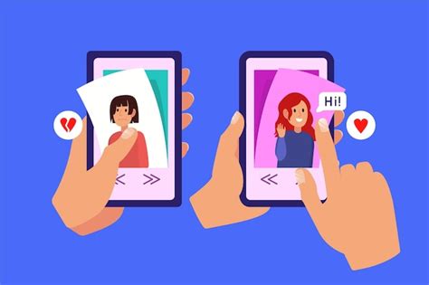 Dating App Swipe Option Free Vector