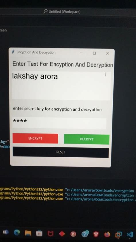 Lakshay Arora On Linkedin Encryption Decryption Tool Output Using