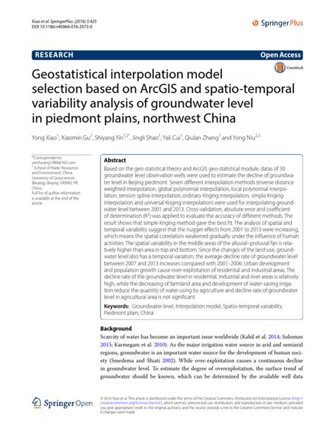 geostatistical interpolation model selection based pdf