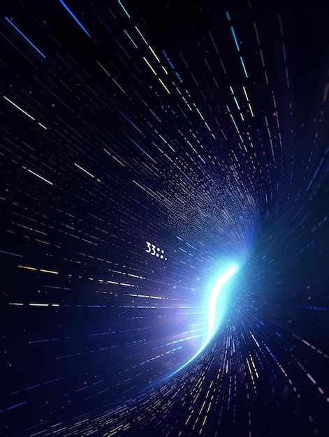 Premium Ai Image Abstract Long Exposure Dynamic Speed Light Trails