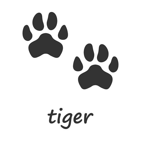 Premium Vector Tiger Paws Tiger Paw Print Vector Illustration