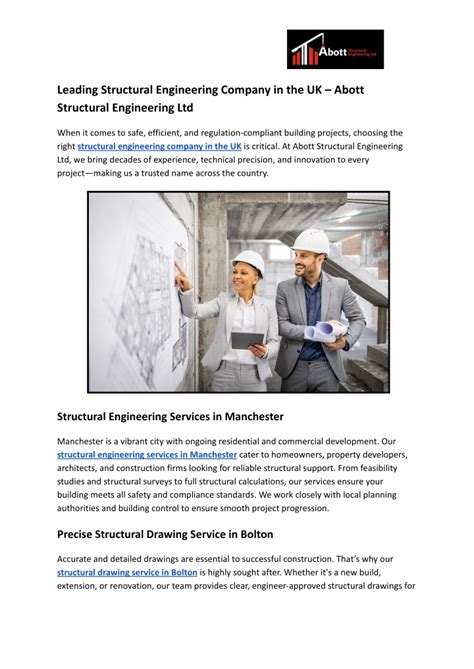 Ppt Leading Structural Engineering Company In The Uk Abott
