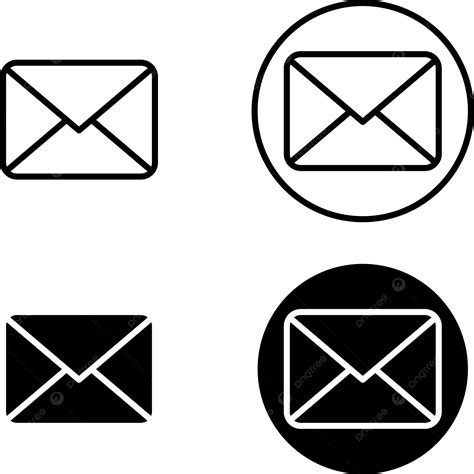 Mail Message Icon Set Vector Mail Message Letter Png And Vector With