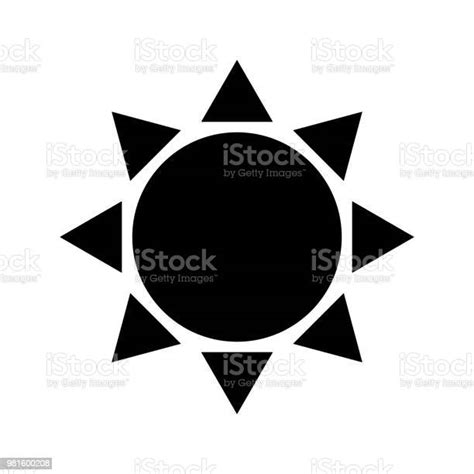 太陽のアイコン白い背景の分離された黒いアイコン Guiのベクターアート素材や画像を多数ご用意 Gui まぶしい アイコン Istock
