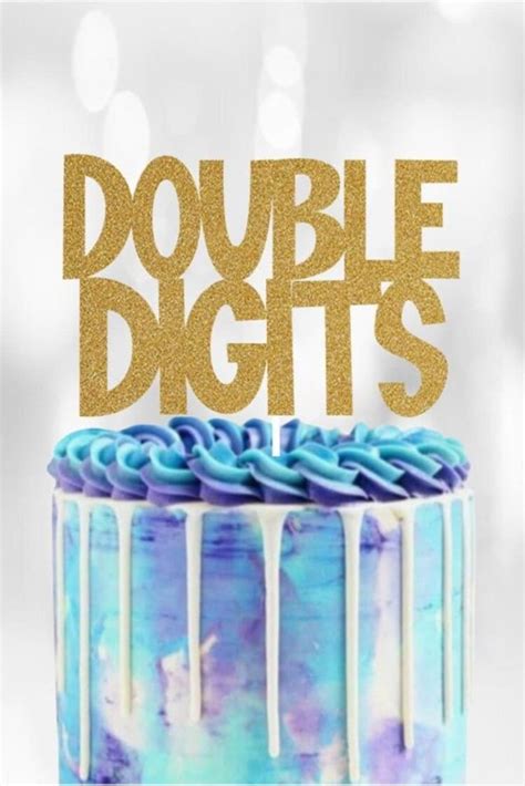 Double Digits Cake Topper 10th Birthday Cake Topper 10th Birthday Topper 10th Birthday Party